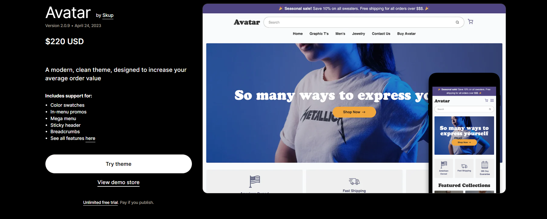 Avatar Shopify Theme Review 2025: Maximize User Experience